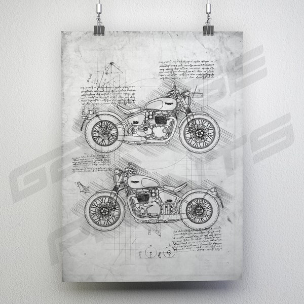 Triumph Motorcycle Wall Art - Etsy