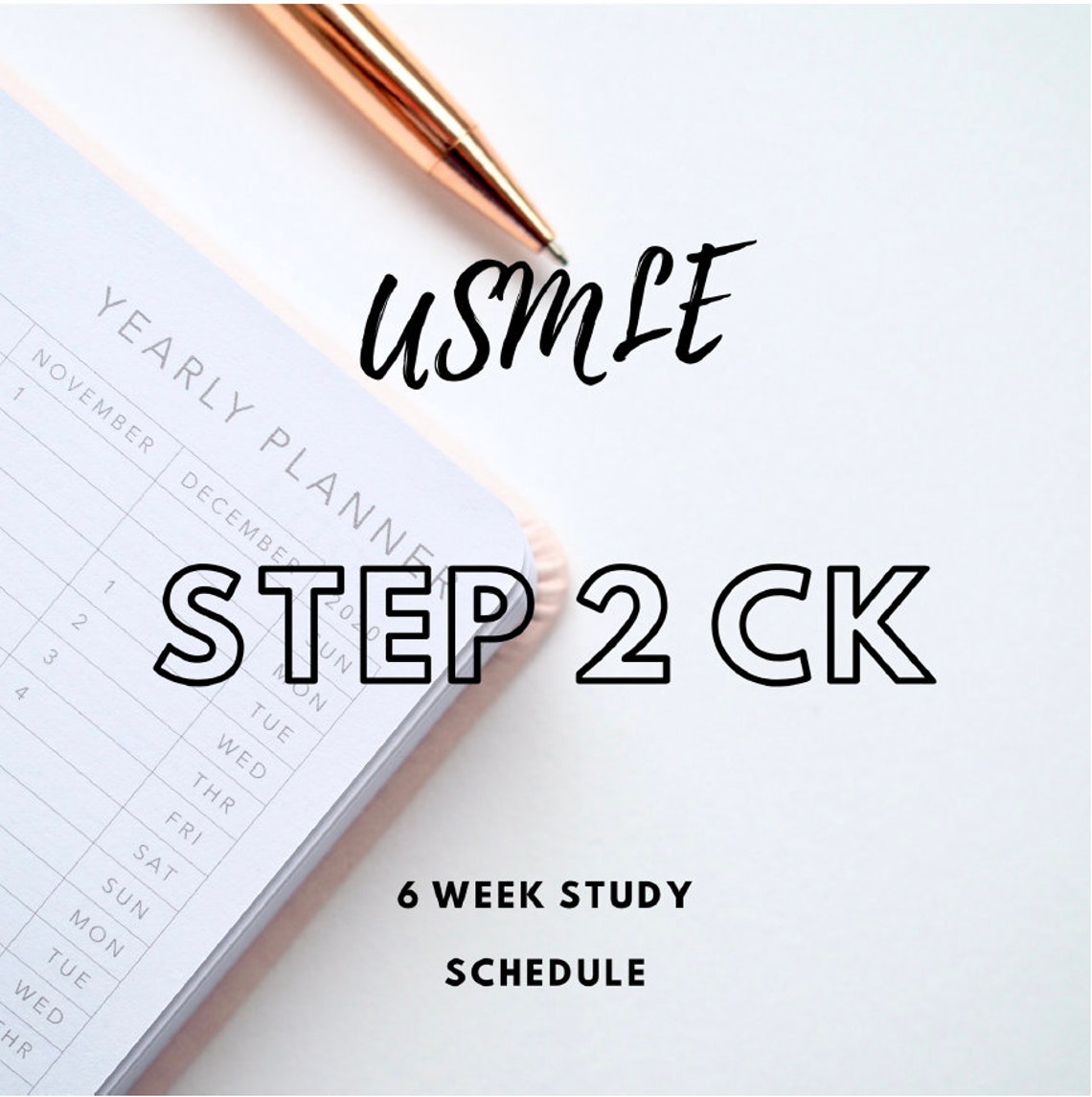 USMLE Step 2 CK 6-week Study Schedule - Etsy