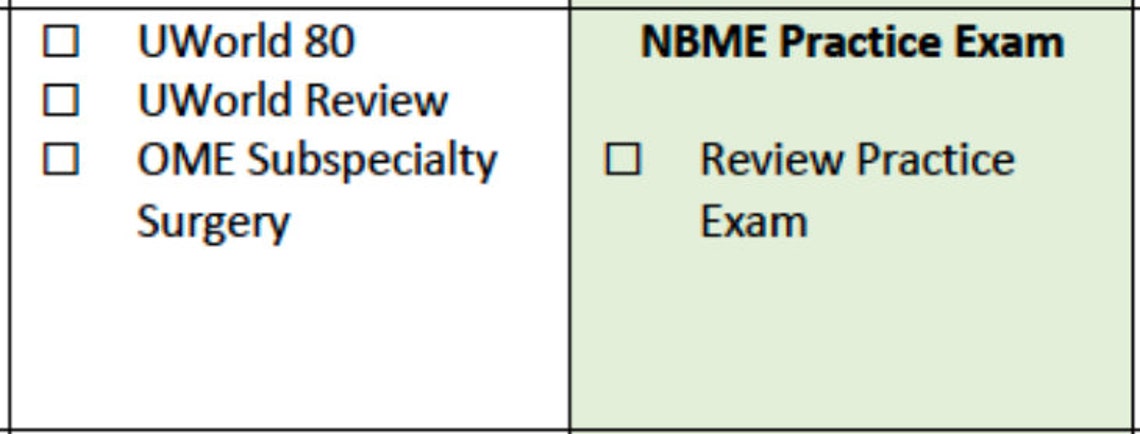USMLE Step 2 CK 6-week Study Schedule - Etsy