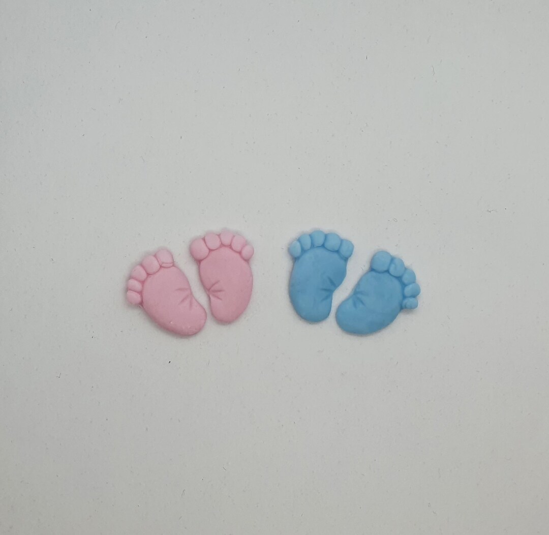 Baby Feet Fondant Toppers, Fondant Cake Topper, Cake Decoration ...