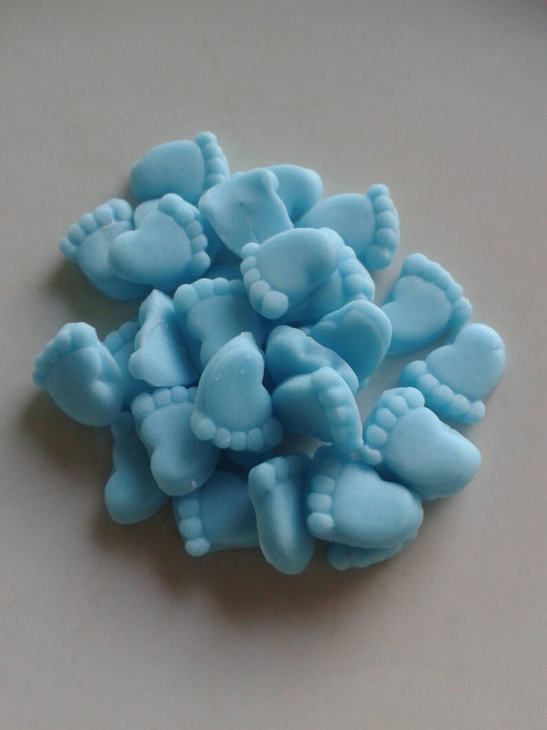 Baby Feet Fondant Toppers, Fondant Cake Topper, Cake Decoration ...