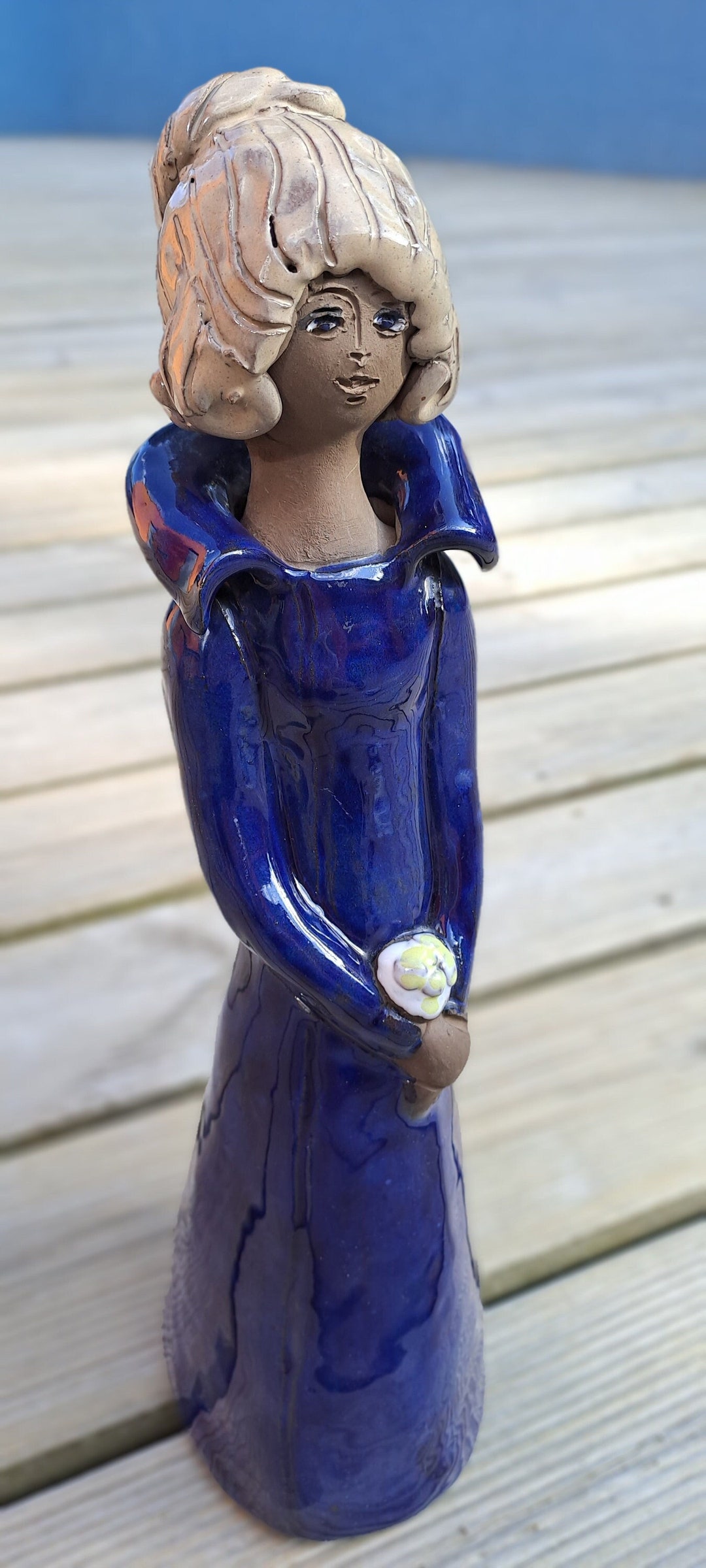 Huge Scandinavian Folk Art Pottery Figure From the Swedish Studio of ...