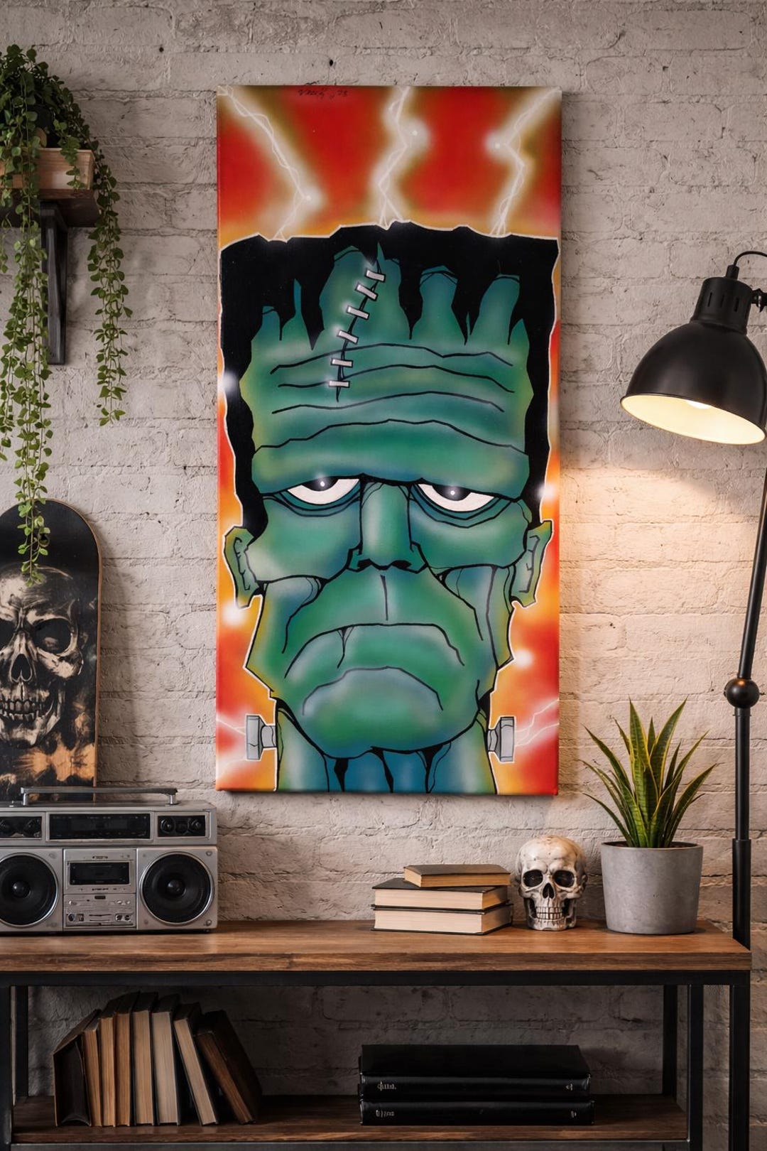 Original Frankenstein Graffiti Art – Hand-painted "old School Horror ...