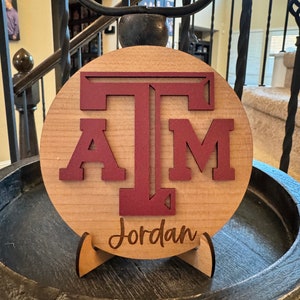 Texas A&M Wood Sign, Officially Licensed TAMU Sign, Custom Ring Dunk ...