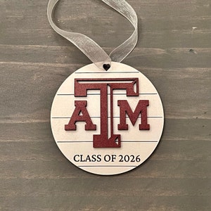 Texas A&M Ornament Wooden Aggie Christmas and Holiday Ornament ...