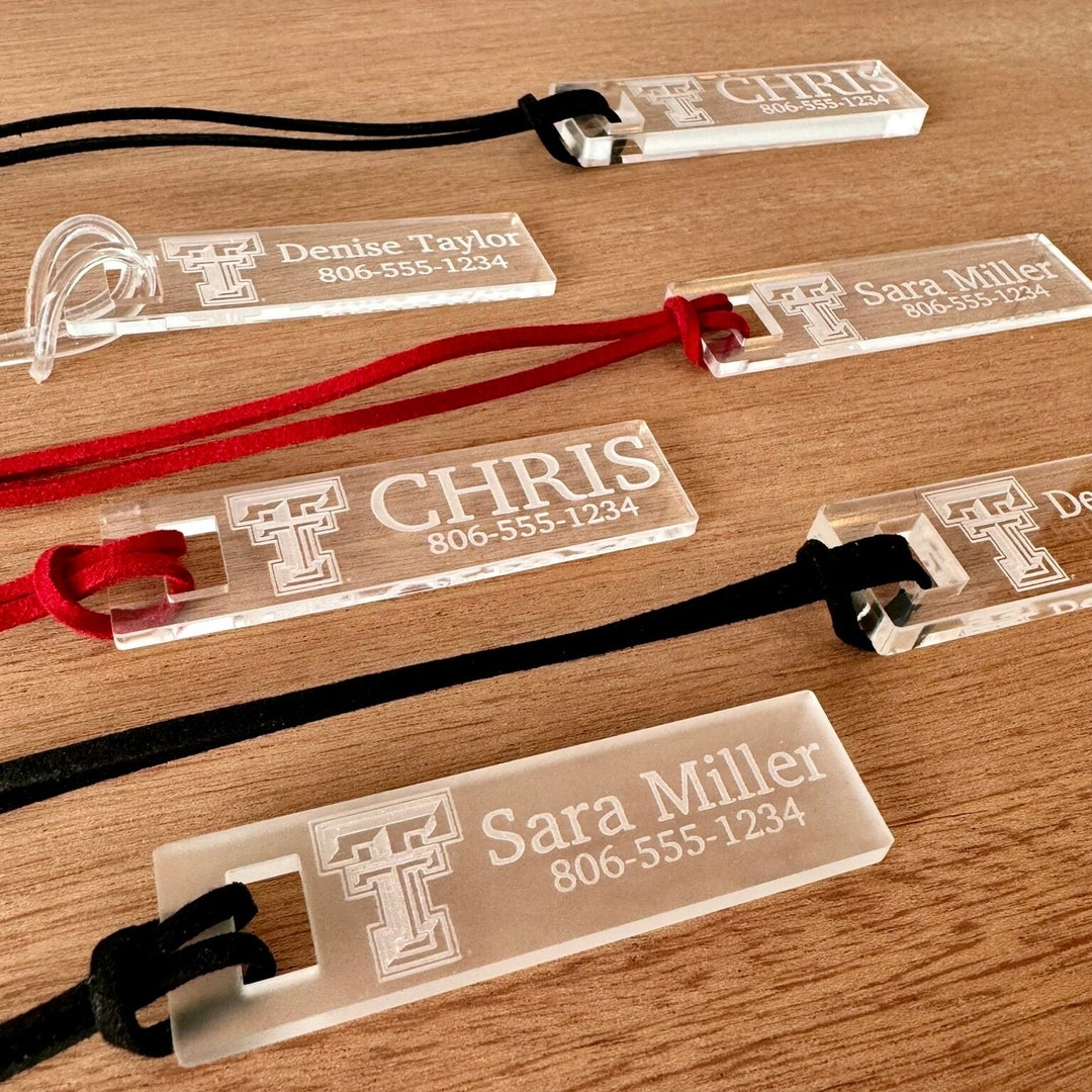Texas Tech Luggage Tag, TTU Bag Tag, Red Raider Gift, Acrylic Luggage ...