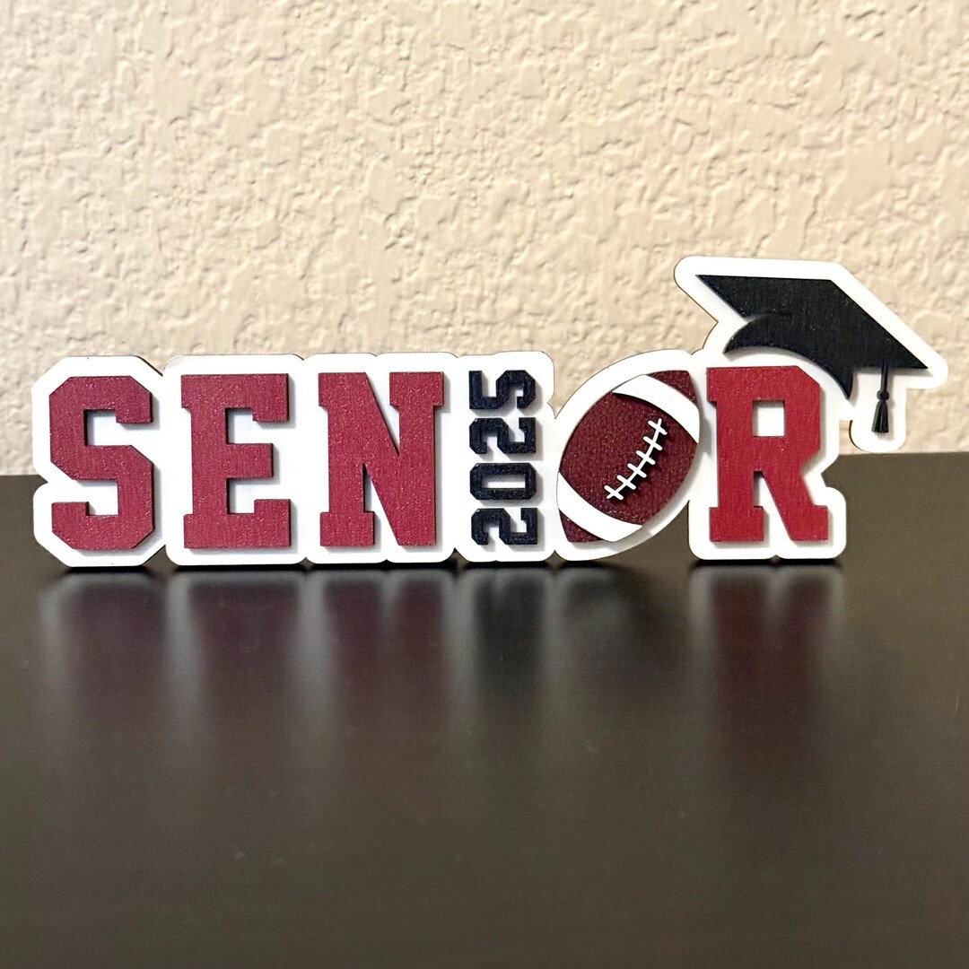 Class of 2025 Football Graduation Sign, Keepsake Gift for High School ...