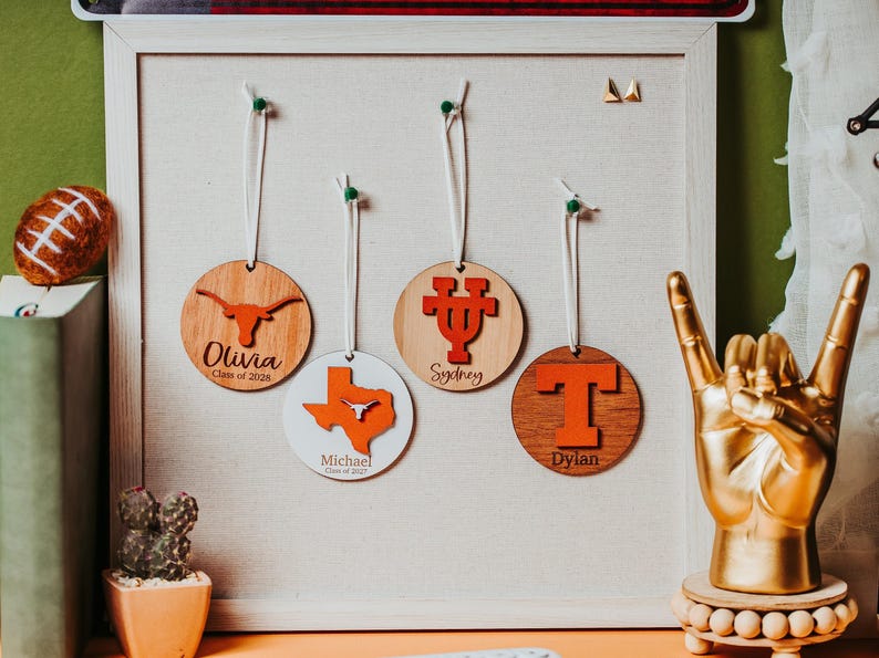 University of Texas Custom Ornament in Four Designs, Longhorns ...