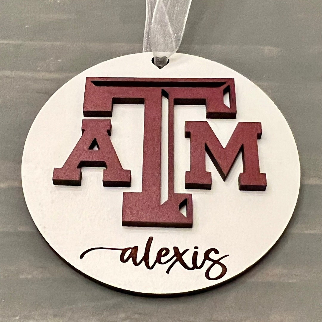 Texas A&M Ornament Wooden Aggie Christmas and Holiday Ornament ...