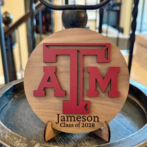 Texas A&M Wood Sign, Officially Licensed TAMU Sign, Custom Ring Dunk ...