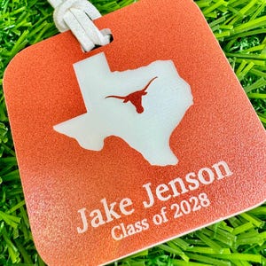 Texas Longhorns Custom Luggage Tags, UT Custom Engraved Identification ...