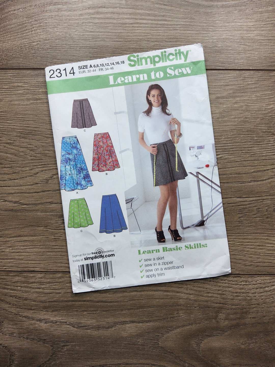 Easy Skirt in 3 Lengths Sewing Pattern Simplicity 2314 Sz 6-18 - Etsy