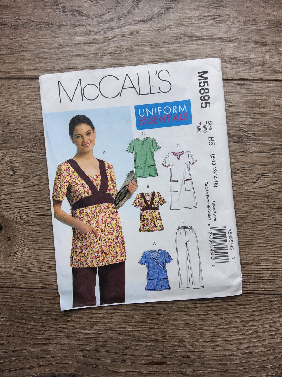 Scrub Top, Dress, and Pants Sewing Pattern Sz 8-16 Mccall's 5895 - Etsy