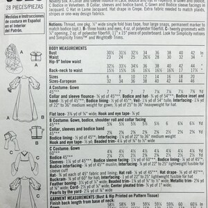 Renaissance Gown Costume Sewing Pattern Sz 6-12 Simplicity 9929 - Etsy