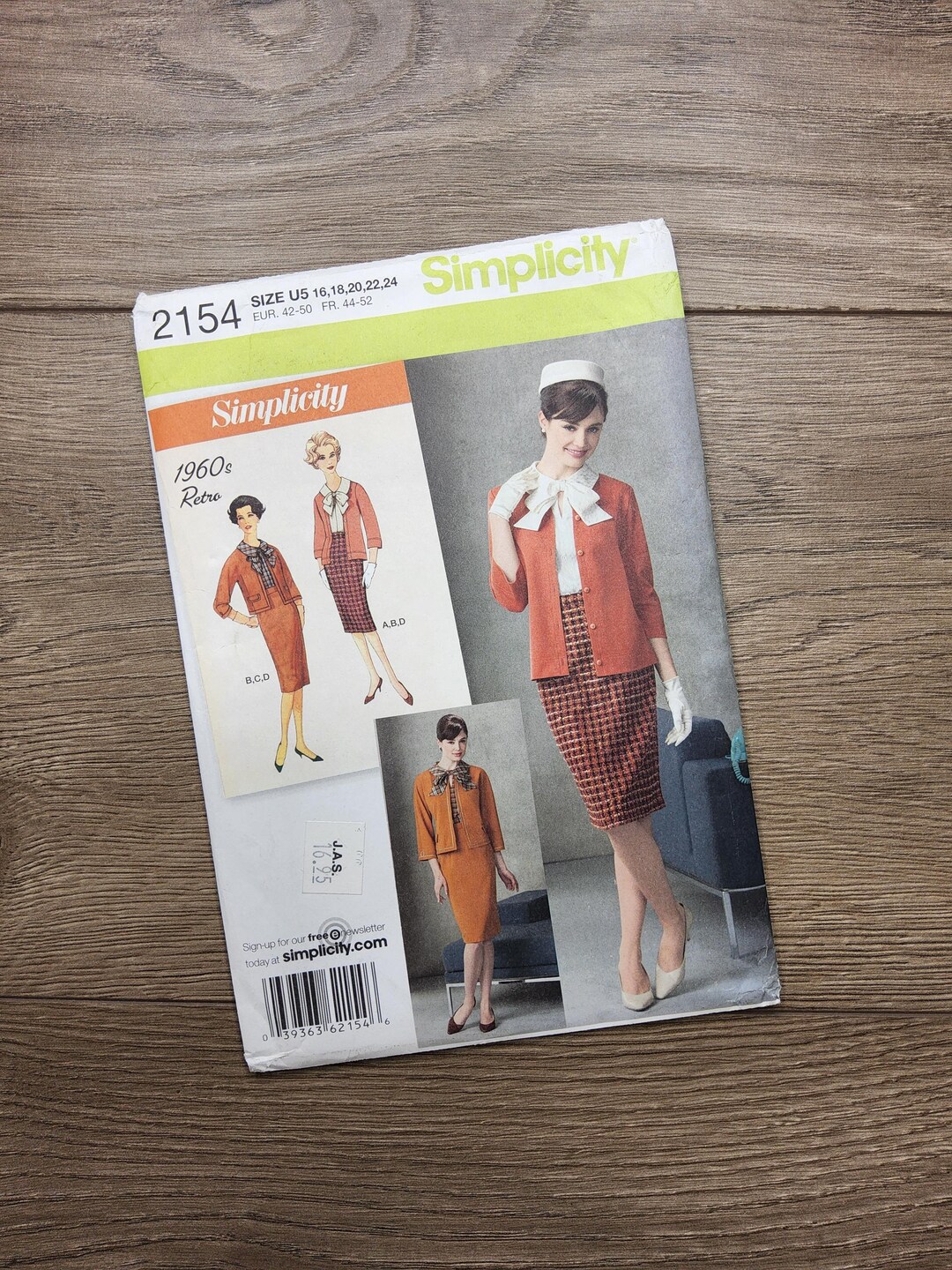 Retro 1960s Blouse, Skirt, Jacket, Cardigan Sewing Pattern Simplicity ...