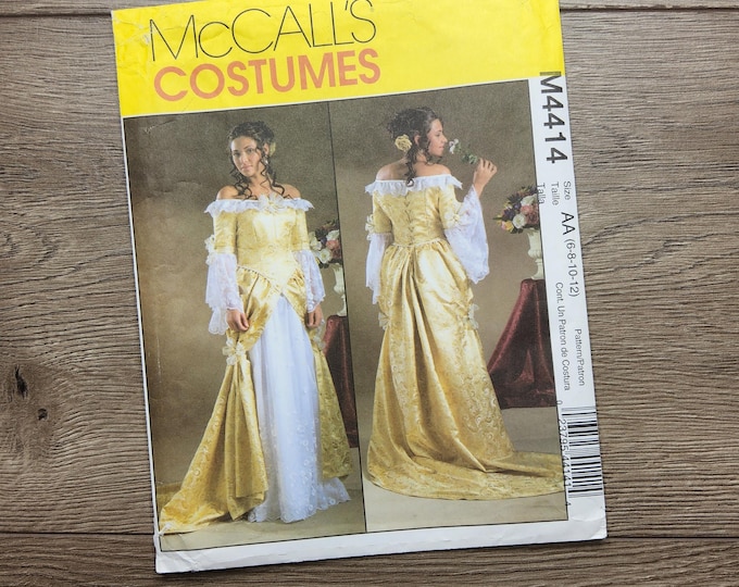 Renaissance Princess Costume Sewing Pattern Sz 6-12 Mccall's M4414 - Etsy