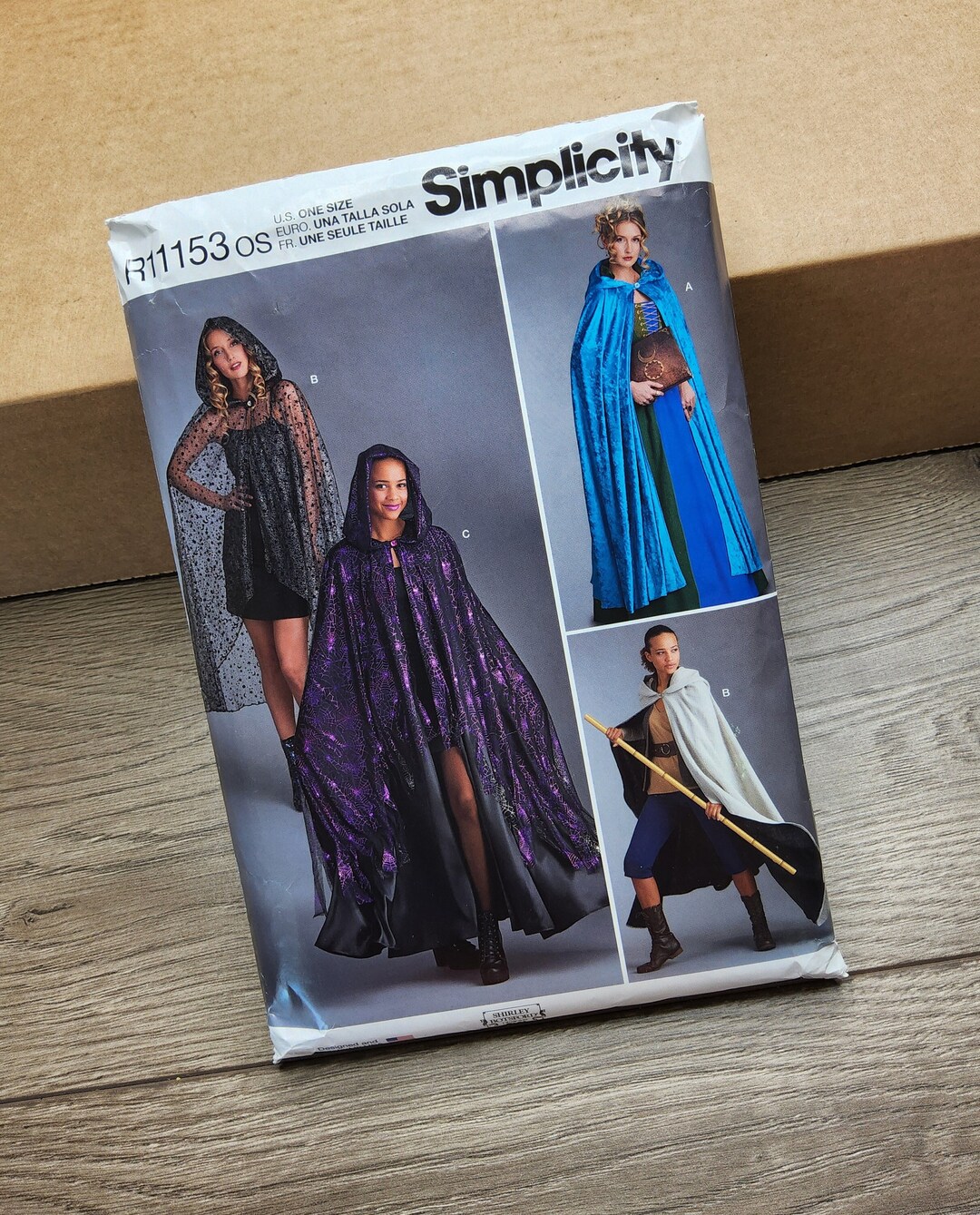Adult Hooded Cape Costume Sewing Pattern Sz One Size Simplicity 8721 ...