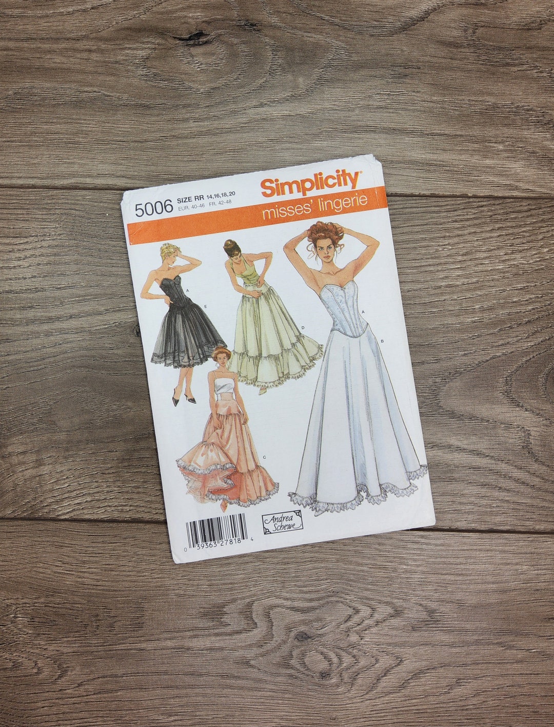 Simplicity 5006 Lingerie Sewing Pattern Sz 14-16-18-20 - Etsy