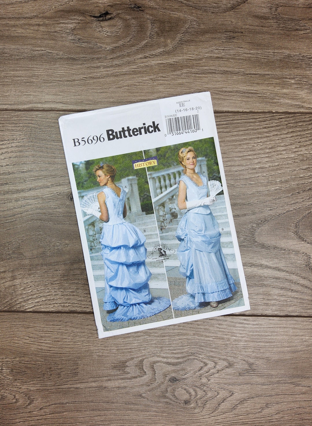 Butterick B5696 Making History Victorian Evening Gown Sewing Pattern Sz ...
