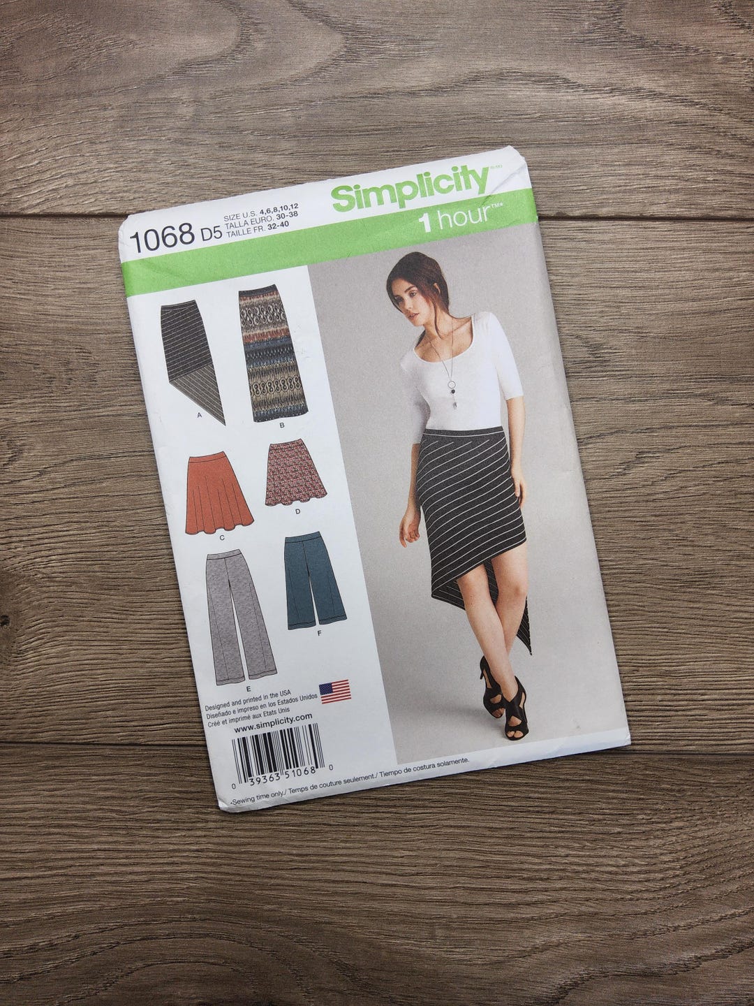 Easy Knit Skirt and Pants Sewing Pattern Simplicity 1068 Sz 4-12 - Etsy