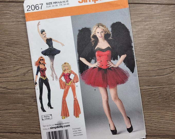 Ballerina Superhero Disco Costume Sewing Pattern Sz 6-12 Simplicity ...