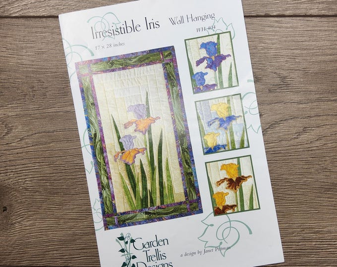 Irresistible Iris Applique Wall Quilt Pattern - Etsy