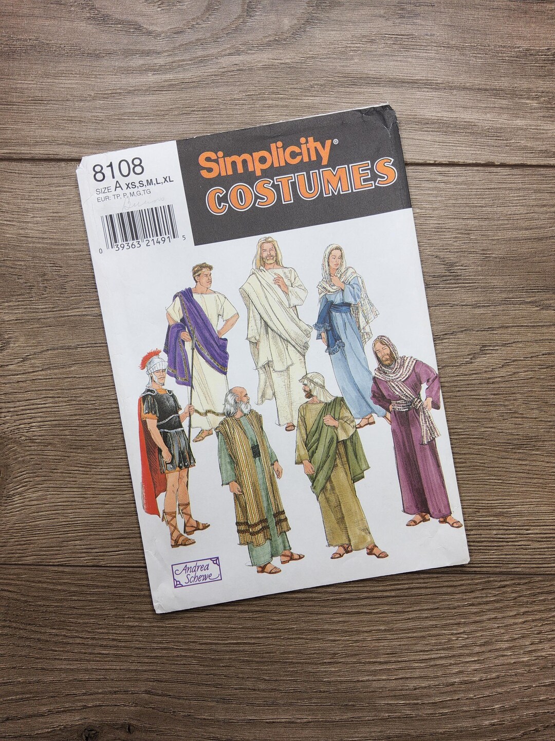 Adult Passion Play Characters Costume Sewing Pattern Simplicity 8108 Sz ...