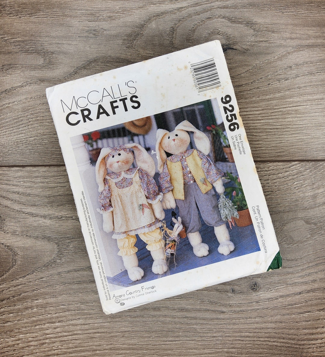 Bunny Greeters Craft Sewing Pattern Mccall's 9256 - Etsy