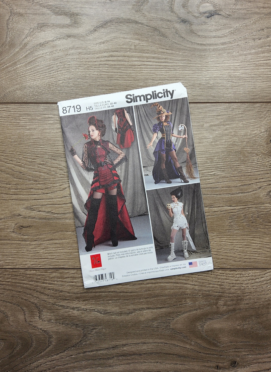 Steampunk Fantasy Costume Sewing Pattern Simplicity 8719 Sz 6-8-10-12 ...