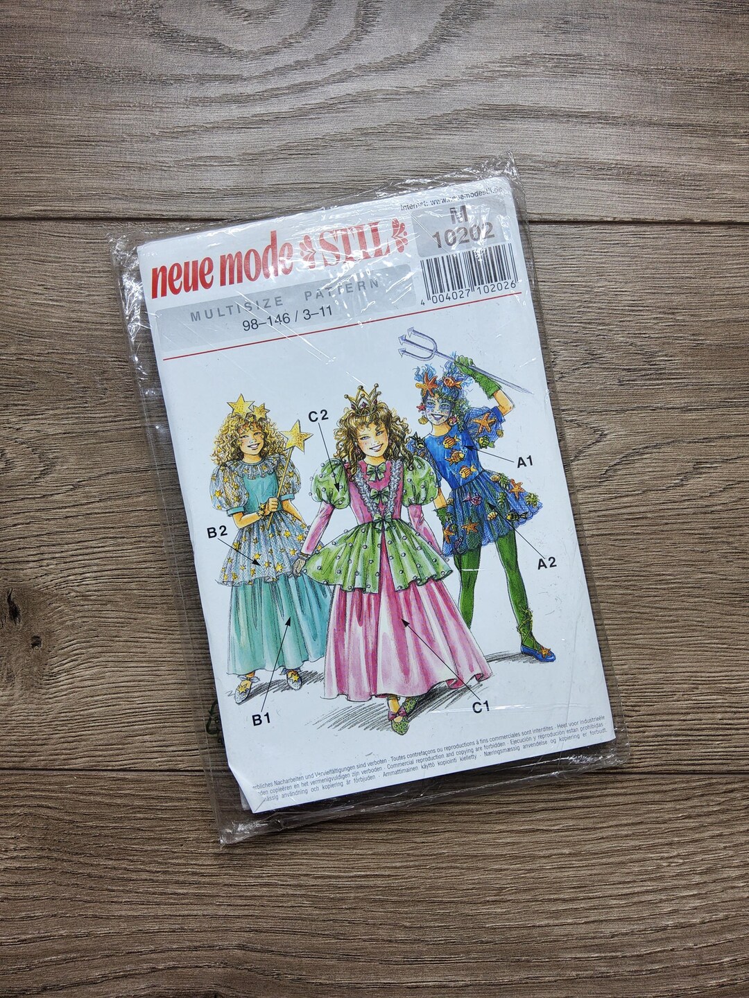 Child's Fairy Princess Costume Sewing Pattern Sz 3-11 - Etsy