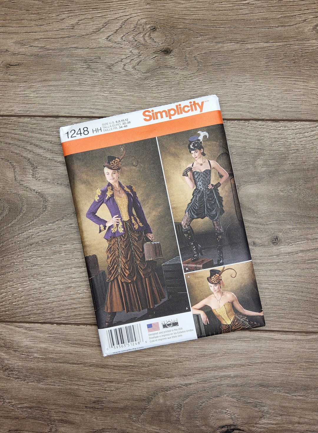 Steampunk Costume Sewing Pattern Sz 6-12 Simplicity 1248 - Etsy