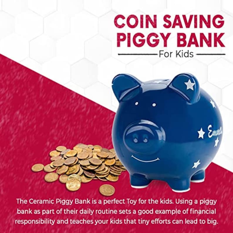 Personalized Passion-ceramic Piggy Banks for Kids Perfect Sized Cute ...