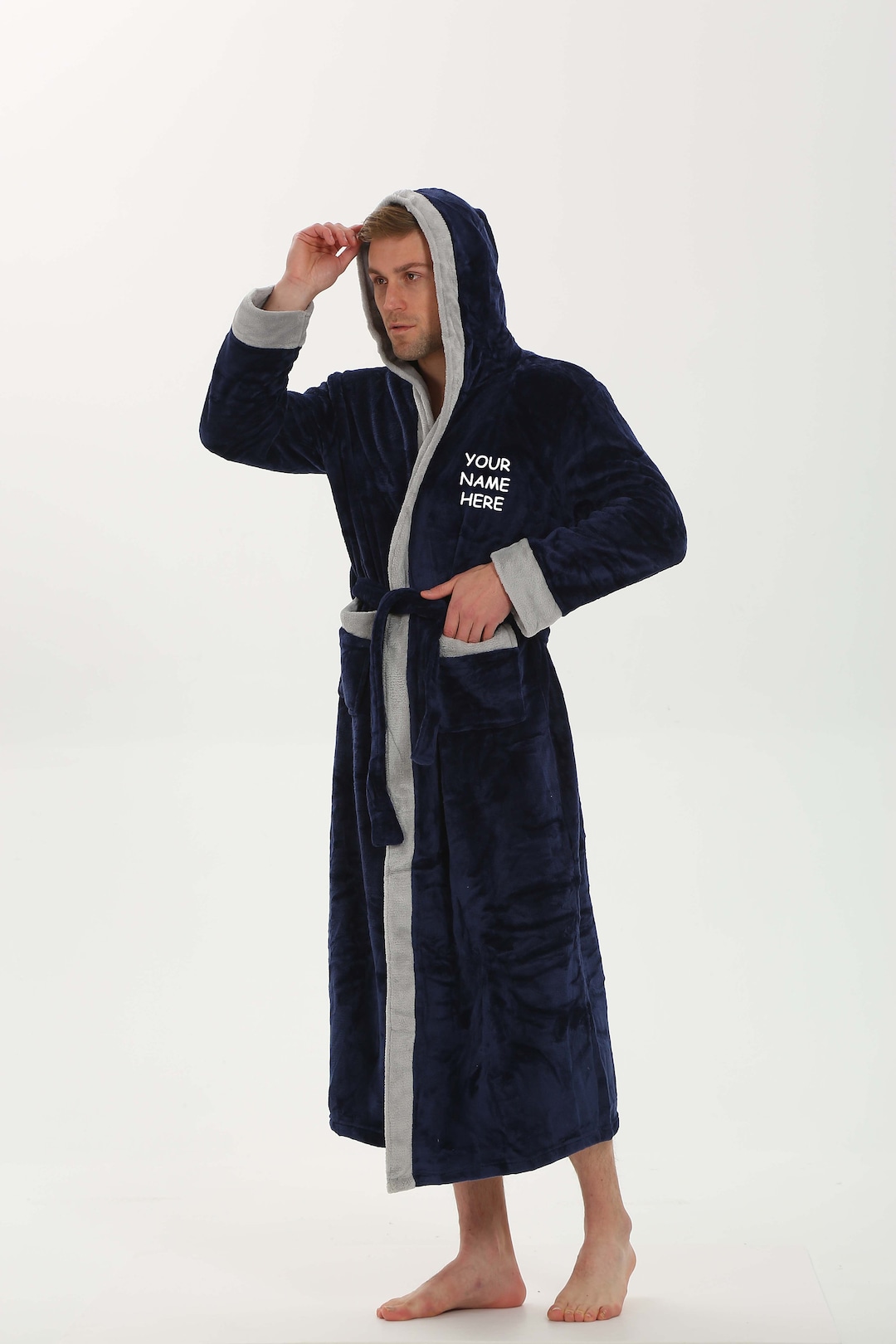 Personalized Men's Robe, Birthday Gift, Robe for Men, Men's Plush Soft ...