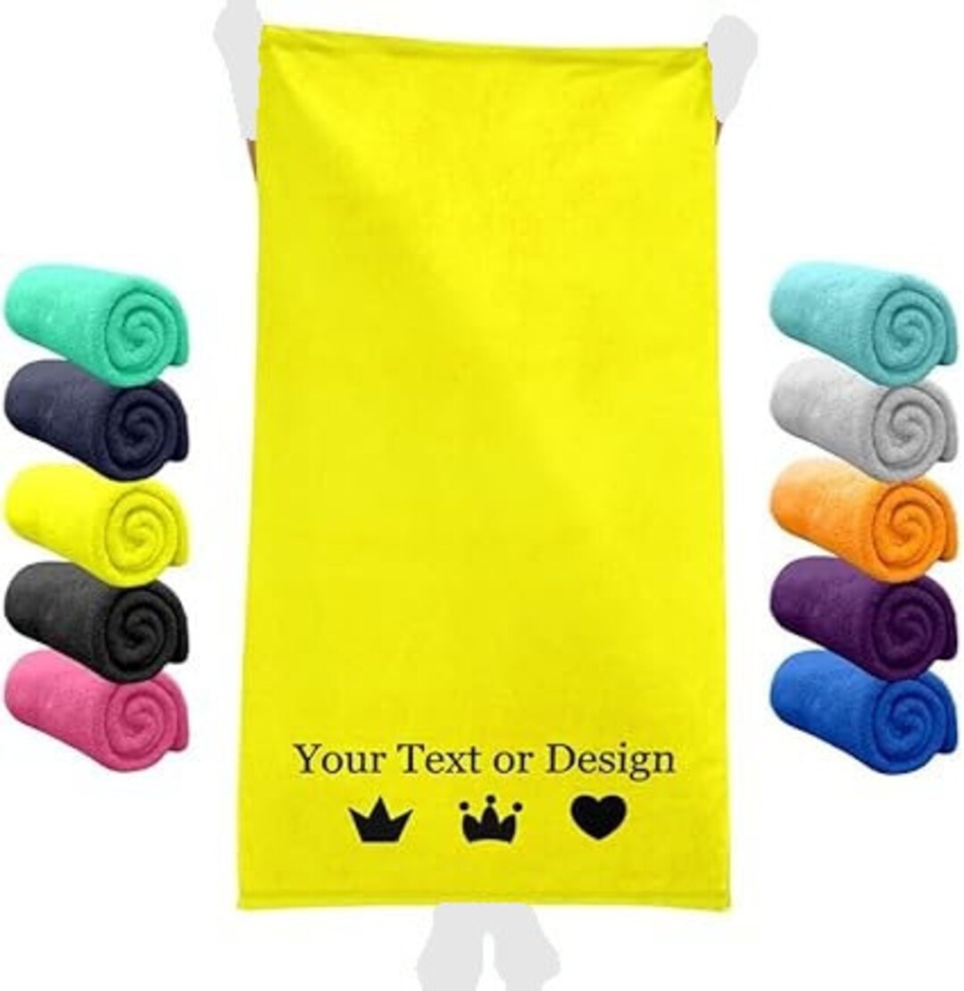 Personalized Beach Towels for Adults - 30"x60" Large Monogrammed Beach ...