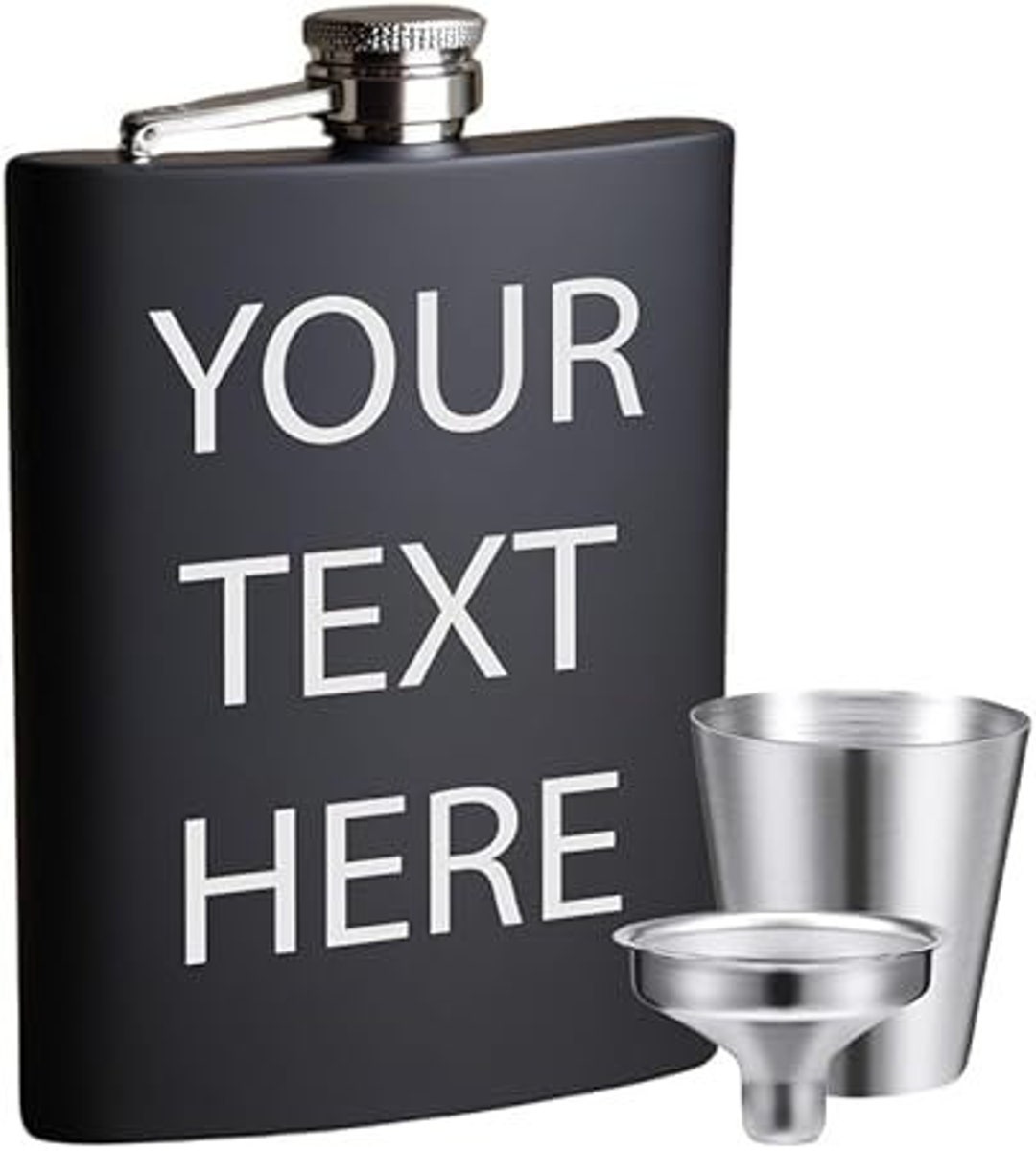 Personalized Hip Flask for Men - 6oz Stainless Steel Flask Set With ...