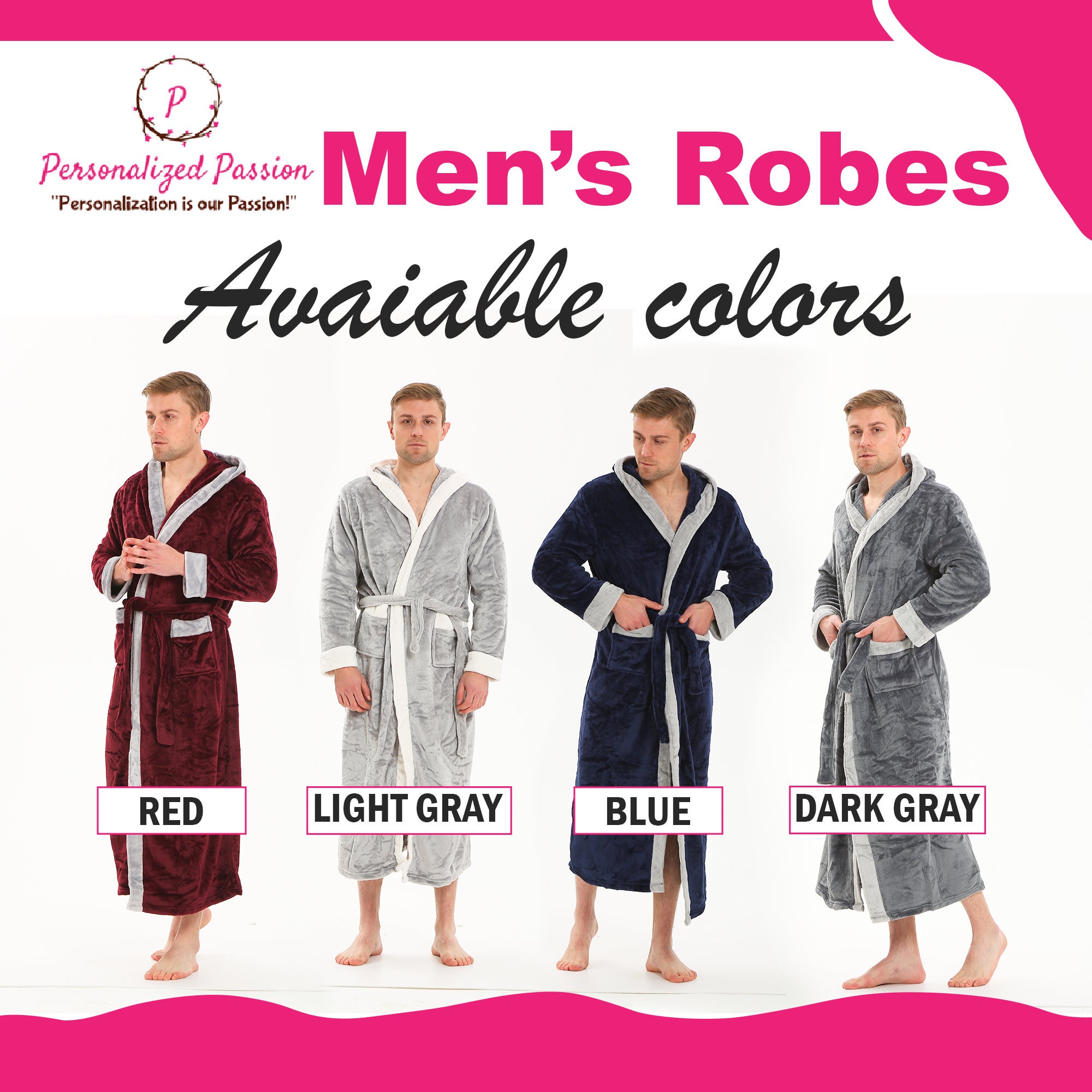 Personalized Men's Robe, Birthday Gift, Robe for Men, Men's Plush Soft ...
