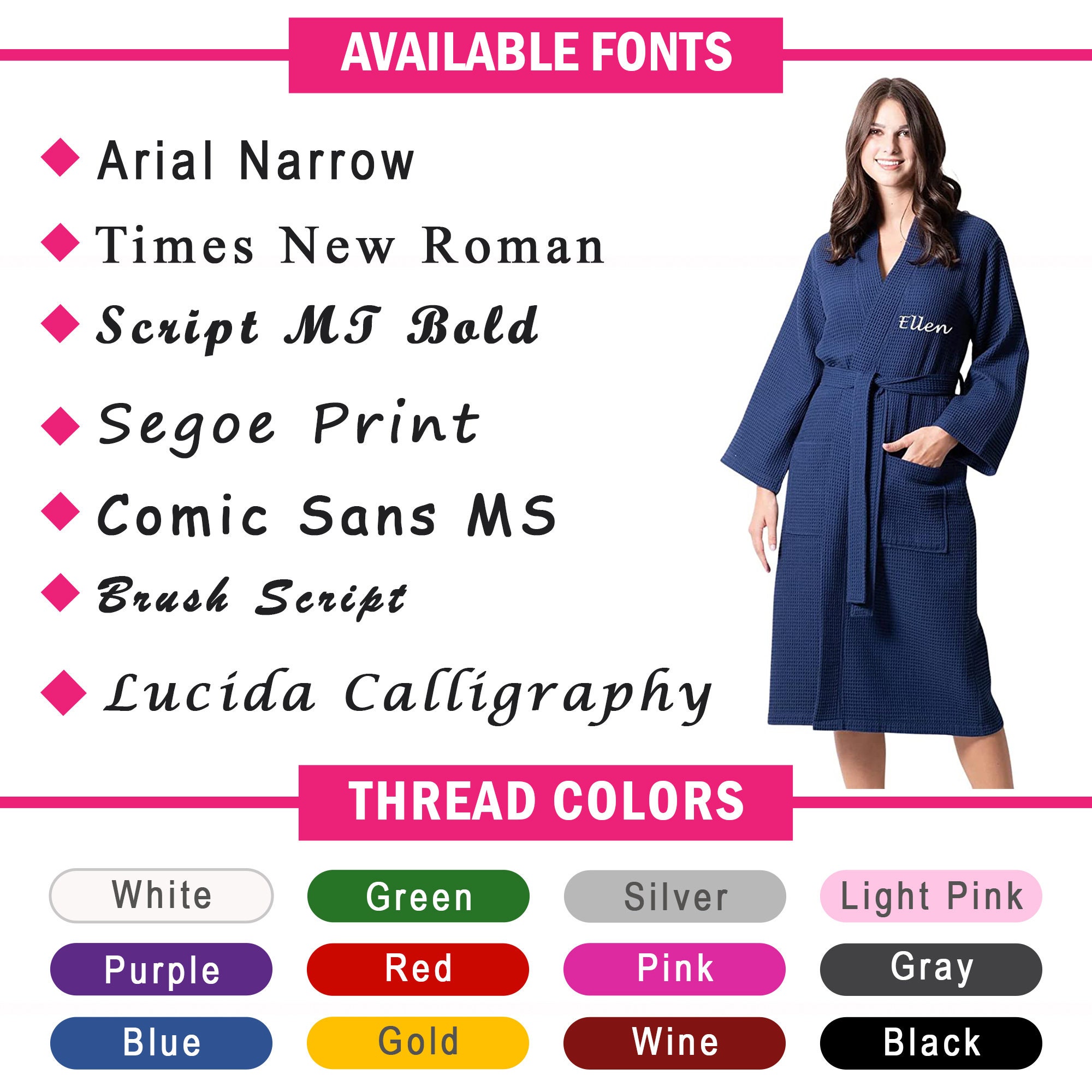 Personalized Waffle Robes for Mothers Day Gift, Women Custom Bath Robes ...