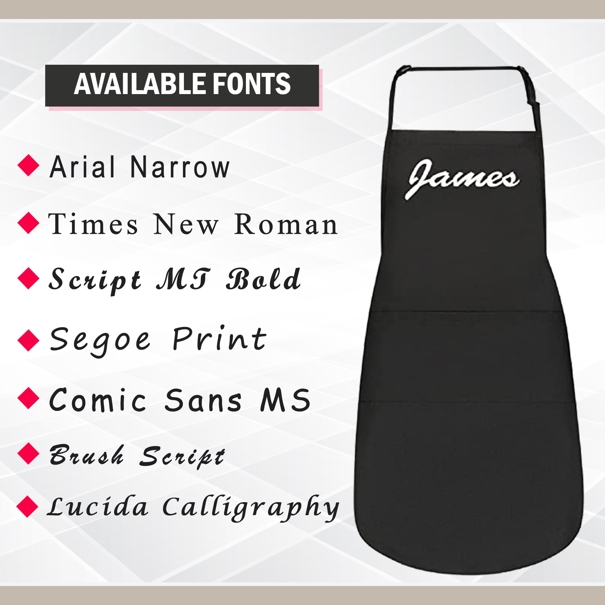 Personalized Aprons for Men and Women - Custom Apron With Embroidered ...