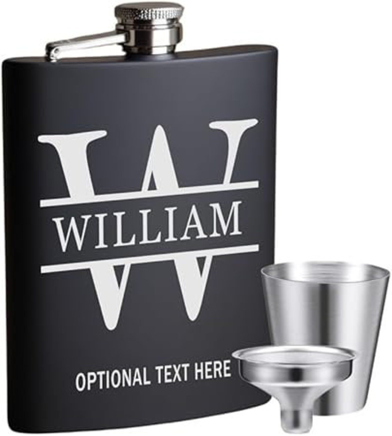 Personalized Hip Flask for Men - 6oz Stainless Steel Flask Set With ...