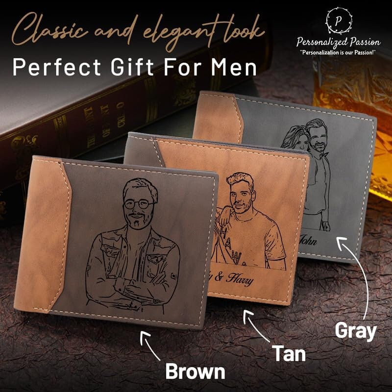 Personalized Wallets for Men With Name & Photo - Luxurious and Durable ...