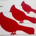 10 Red Cardinal Die Cuts in 4", 6" or 8", Cardinal Cutouts for Memorial ...