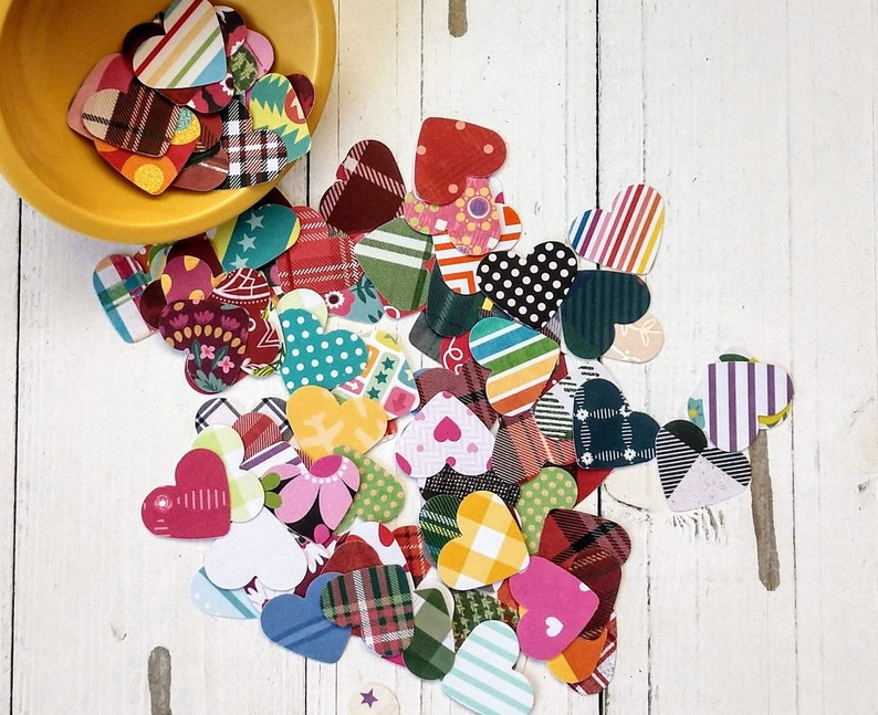 Heart Confetti Heart Table Scatter Heart Punches Heart Die - Etsy