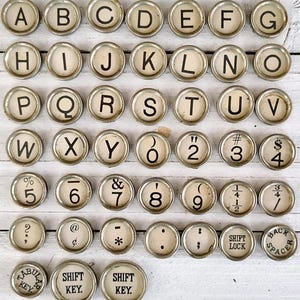 Vintage Underwood Typewriter Keys From the 1930's-early 1940's, Model ...