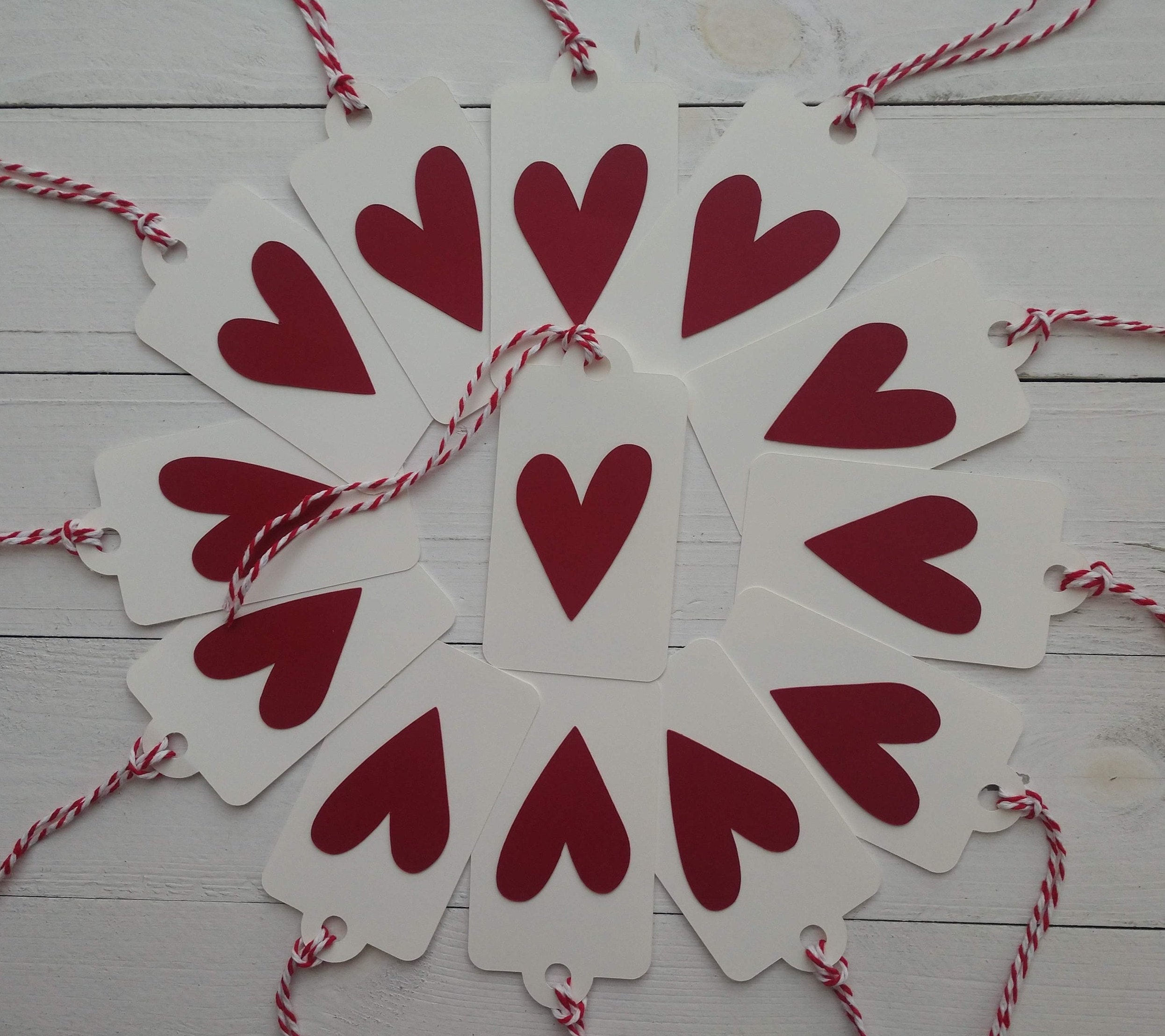 Rustic Heart Gift Tag Heart Tag Red Heart Gift Tag Gift | Etsy