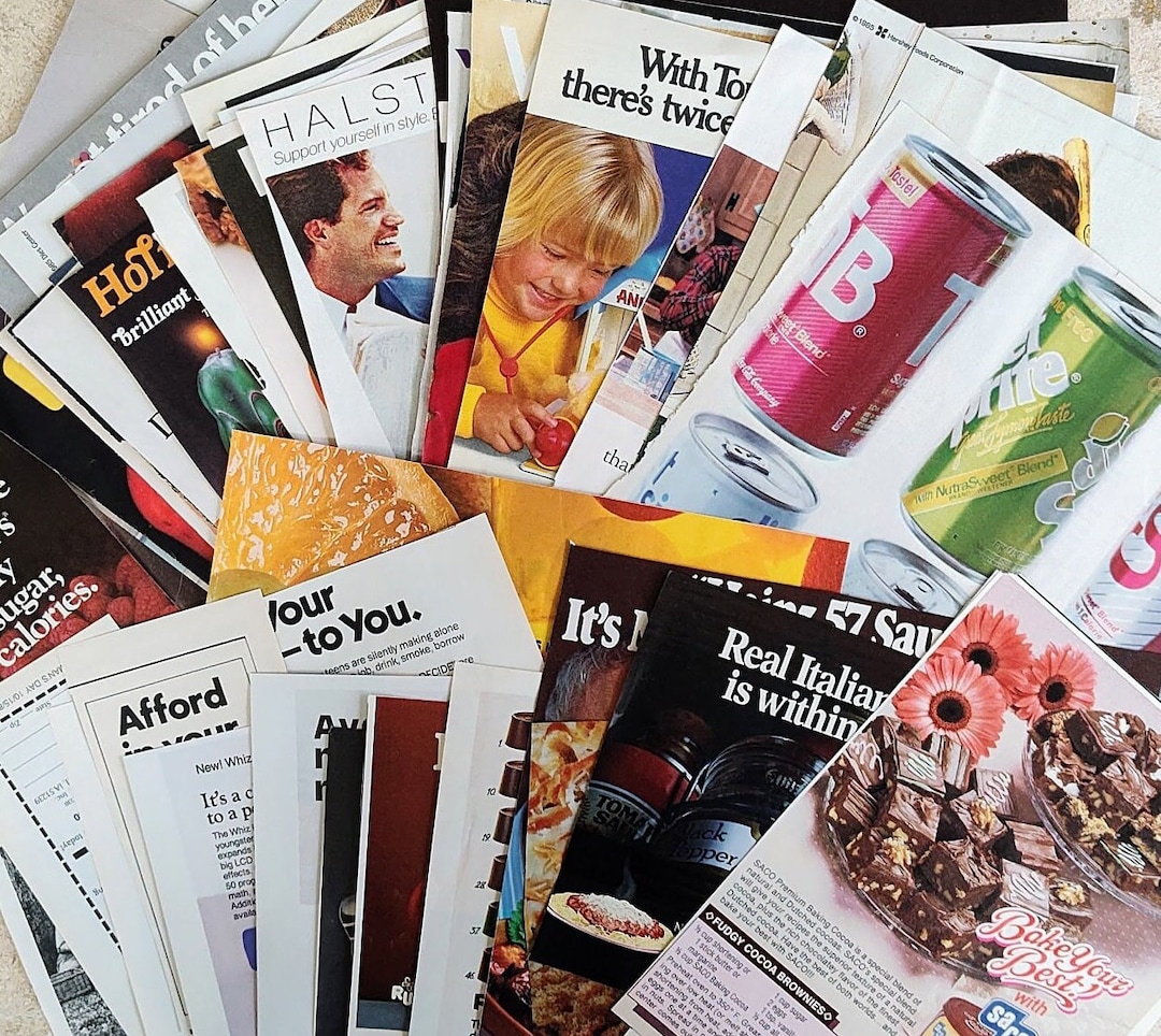 Vintage 1980's Magazine Ads for Junk Journals & Craft Projects, Women's ...