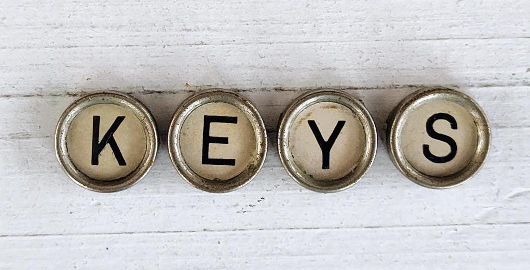 Vintage Underwood Typewriter Keys From the 1930's-early 1940's, Model ...