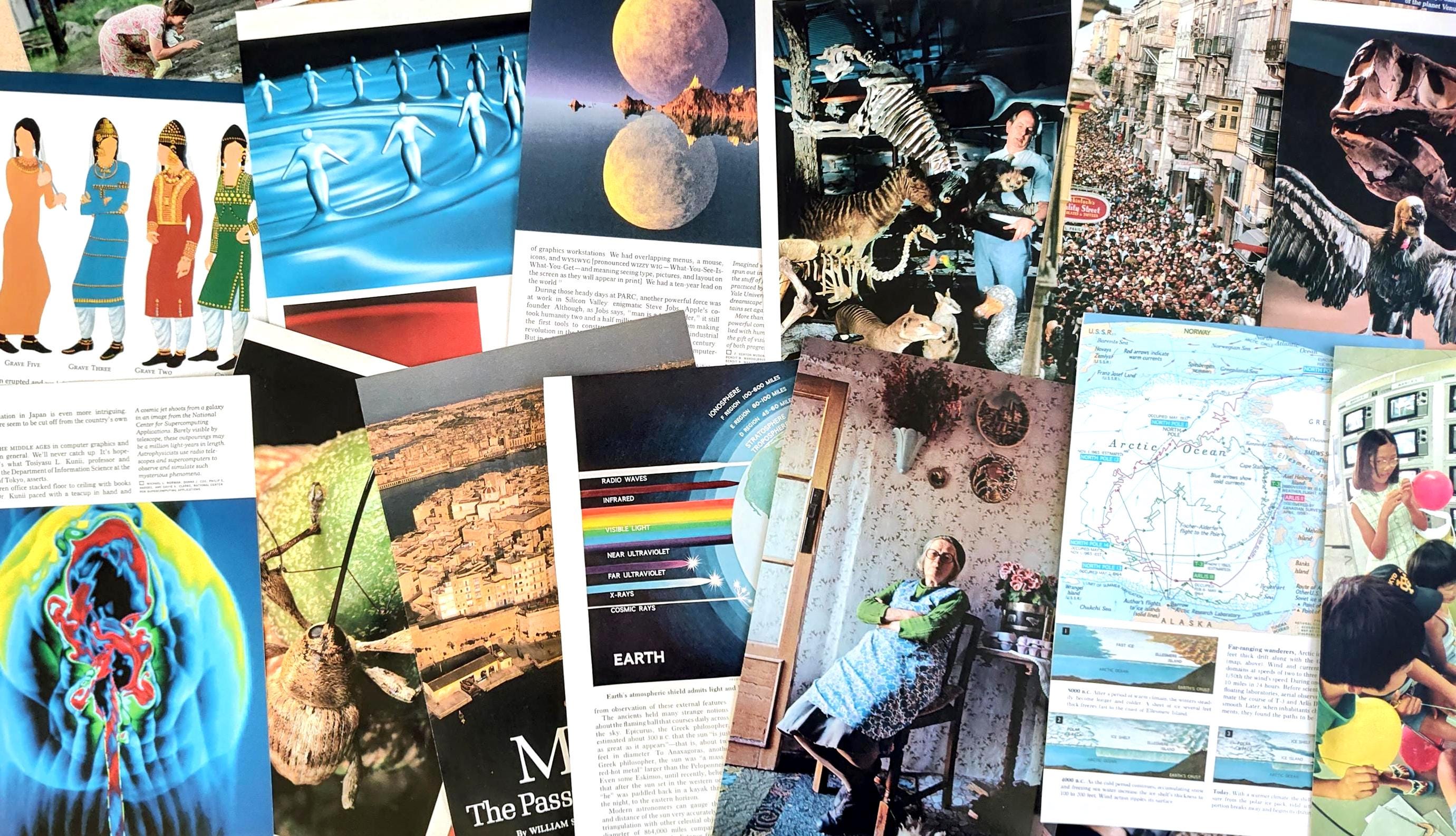 Vintage National Geographic Magazine Pages: Ephemera for Collage Art ...