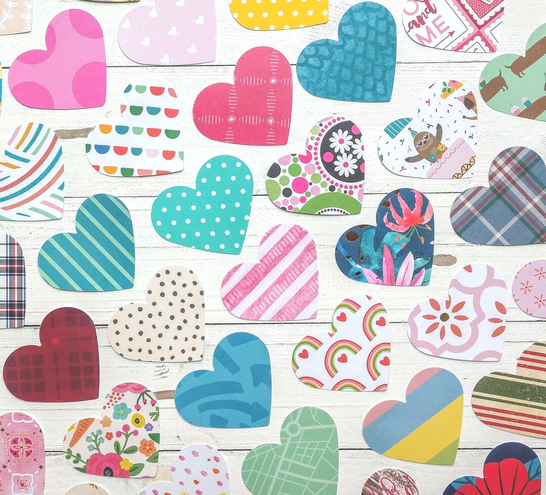 Patterned Heart Cutouts: Craft Projects, Card Making, Table Scatter ...