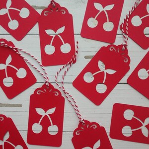 Cherry Tags, Cherry Gift Tags, Baked Goods Tag, Baked Goods Gift Tag ...