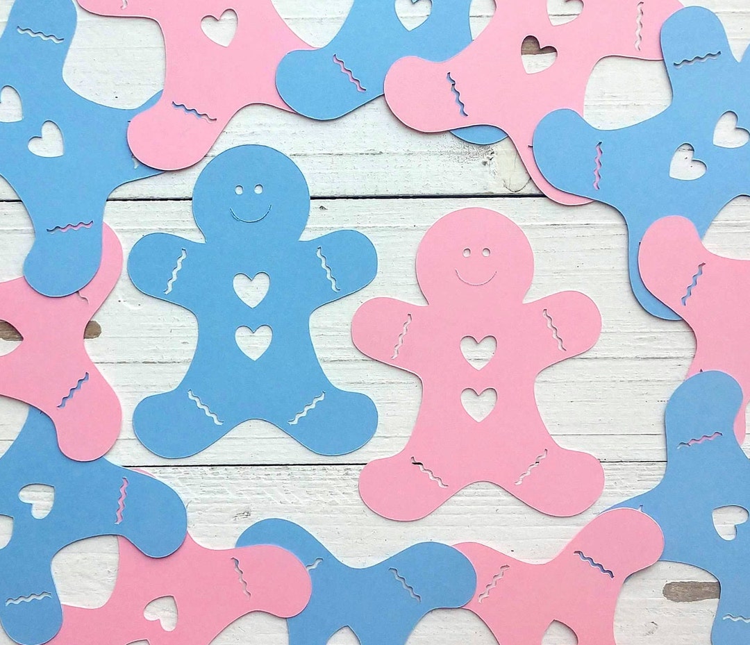 What's Baking Gender Reveal Gingerbread Die Cuts, Boy & Girl ...